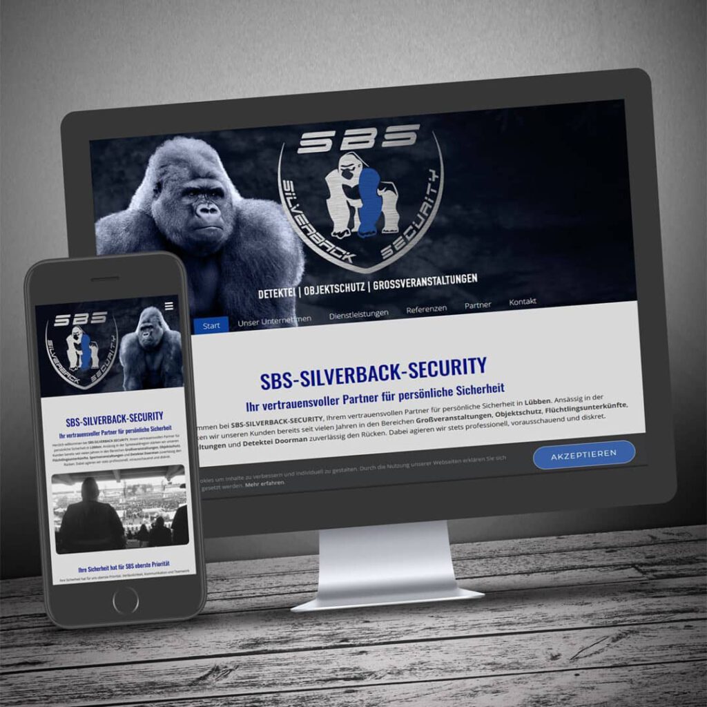 Neue Homepage für SBS-Silverback-Security aus Lübben/Spreewald 🎉 ...